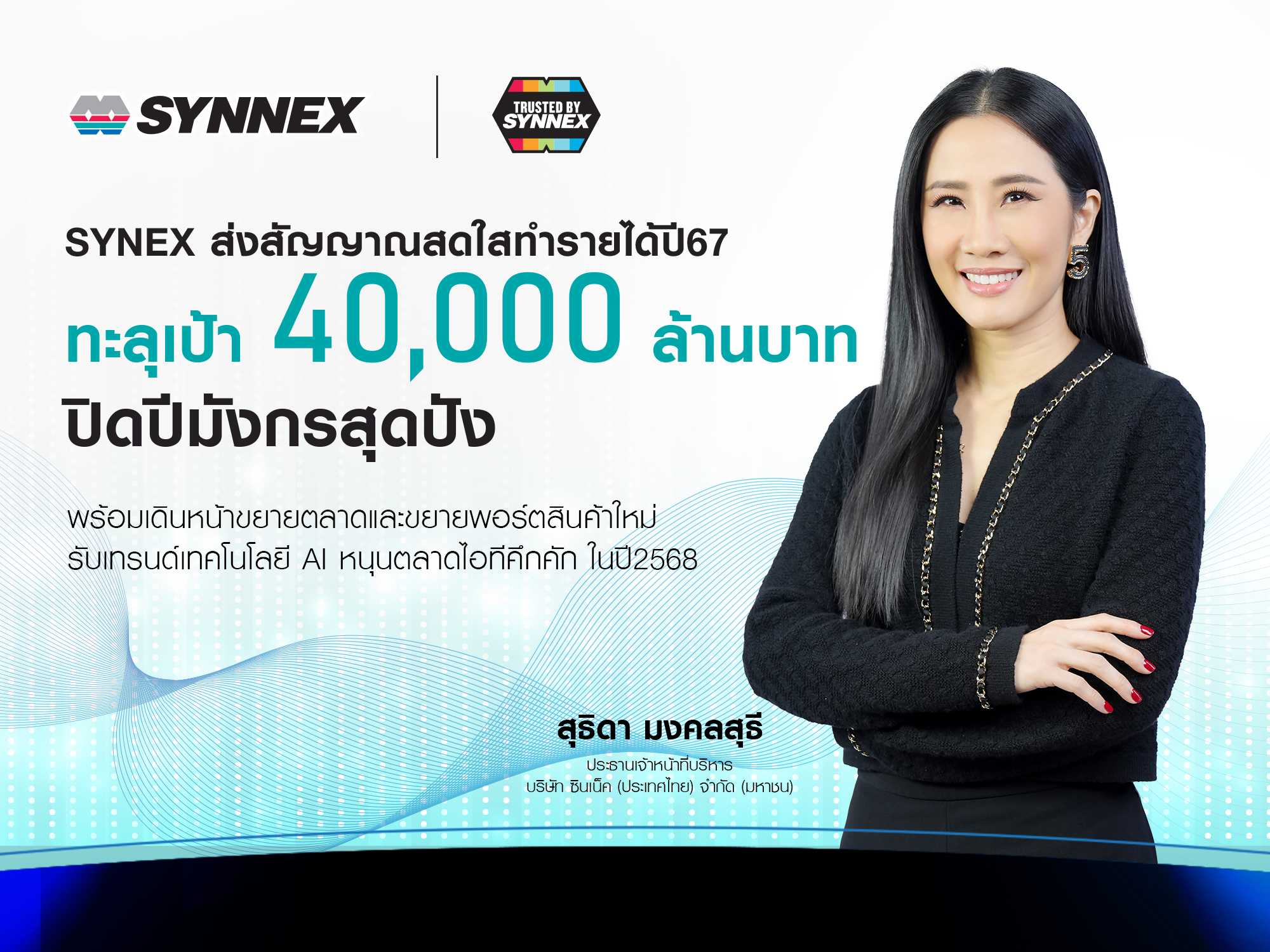 SYNEX ส่งสัญญาณสดใส แย้มปิดปีมังกรสุดปัง แย้มผลงานปี 67 ทะลุเป้า 4 หมื่นล้านบาทนิวไฮตามนัด ...